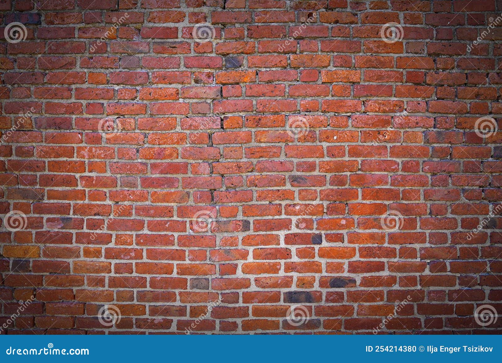 Background of Old and Rustic Red Brick Wall Stock Photo - Image of ...