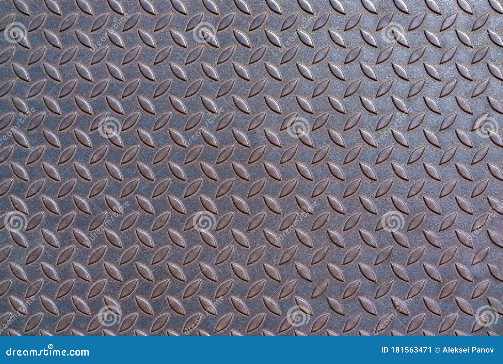 Background of Old Rusty Metal Diamond Plate Stock Image - Image of ...