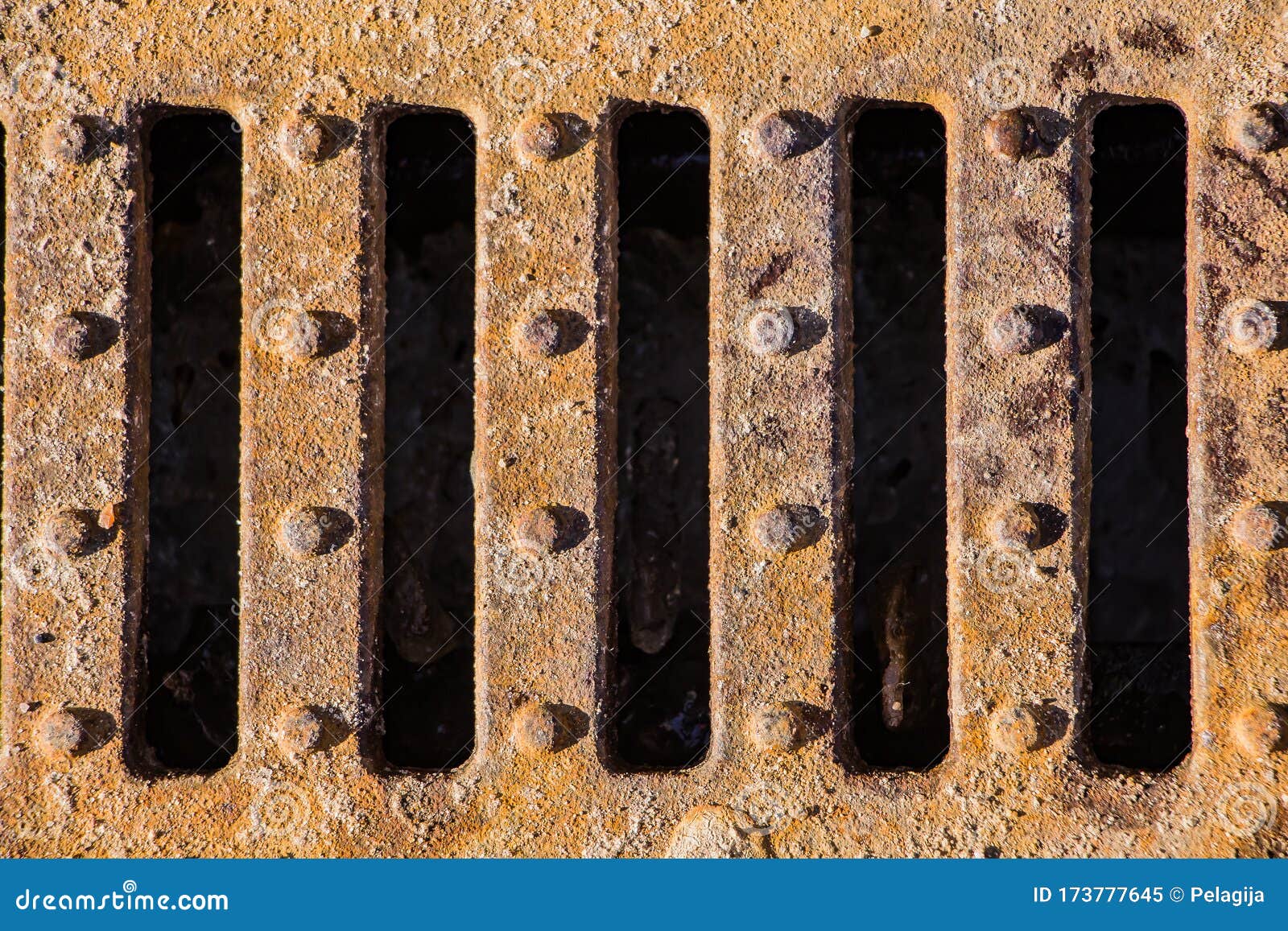 Background of Old Rusty Metal Grill Stock Image - Image of construction ...