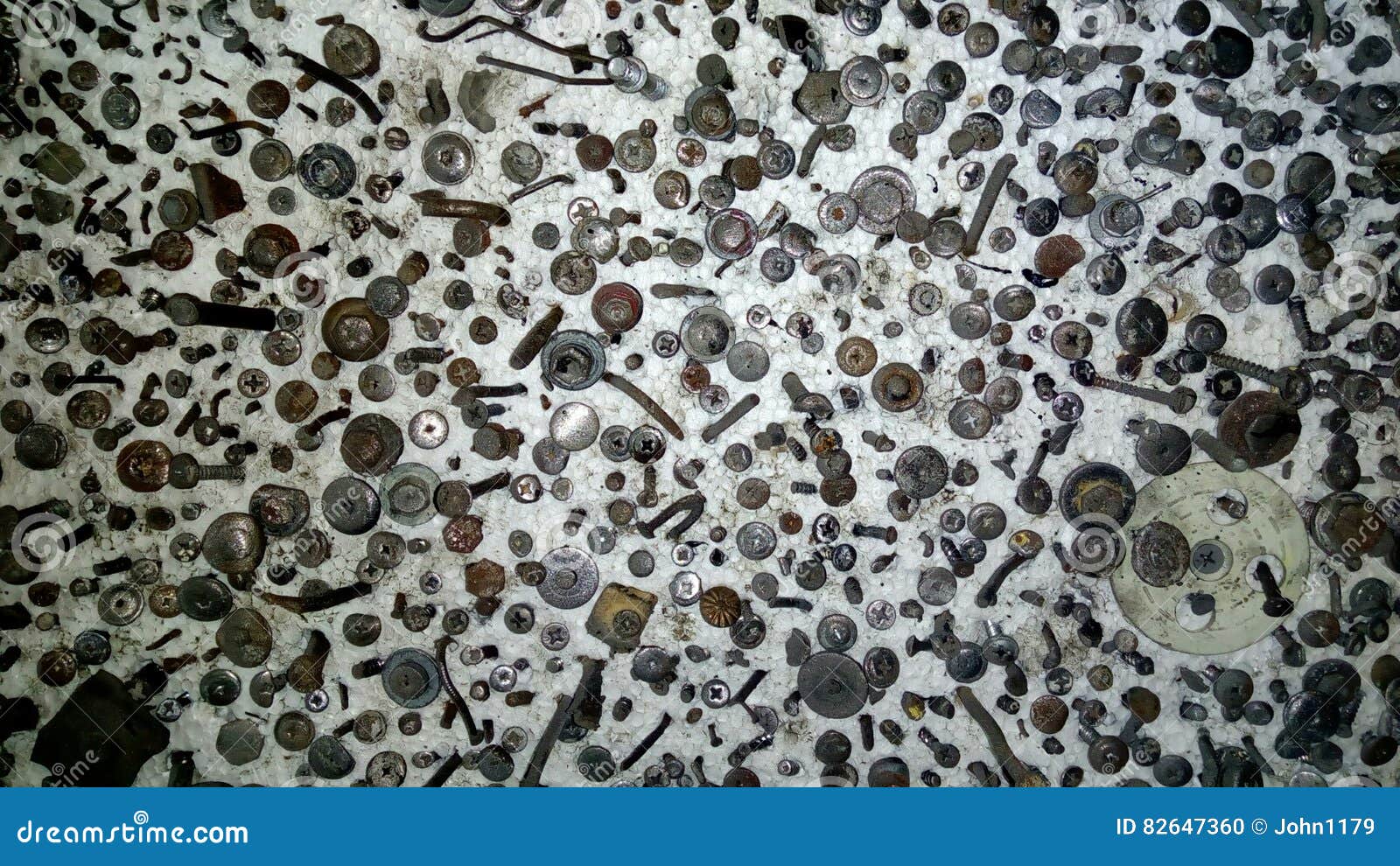 Old Rusty Screws - Bolts With A Nut, Fasten With A Metal Angle. The ...