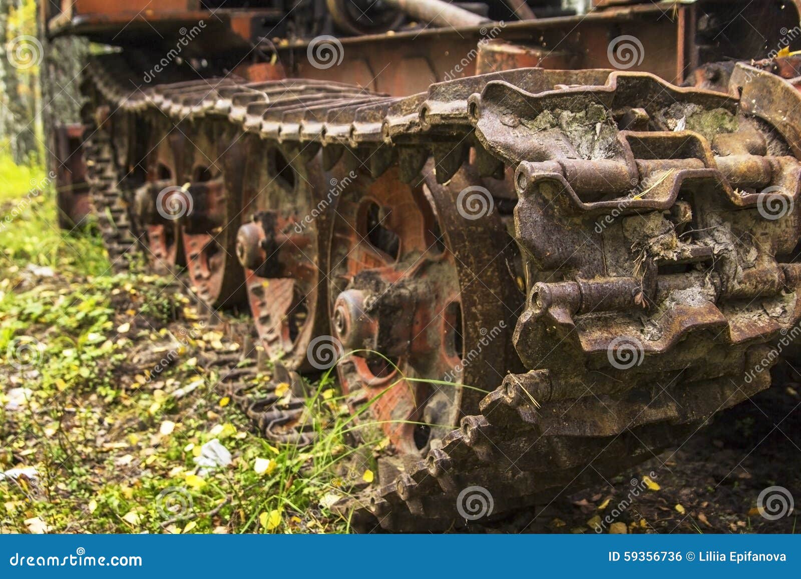 Old Tractor Abandoned In The Middle Of The Forest Corroded By Rust And ...