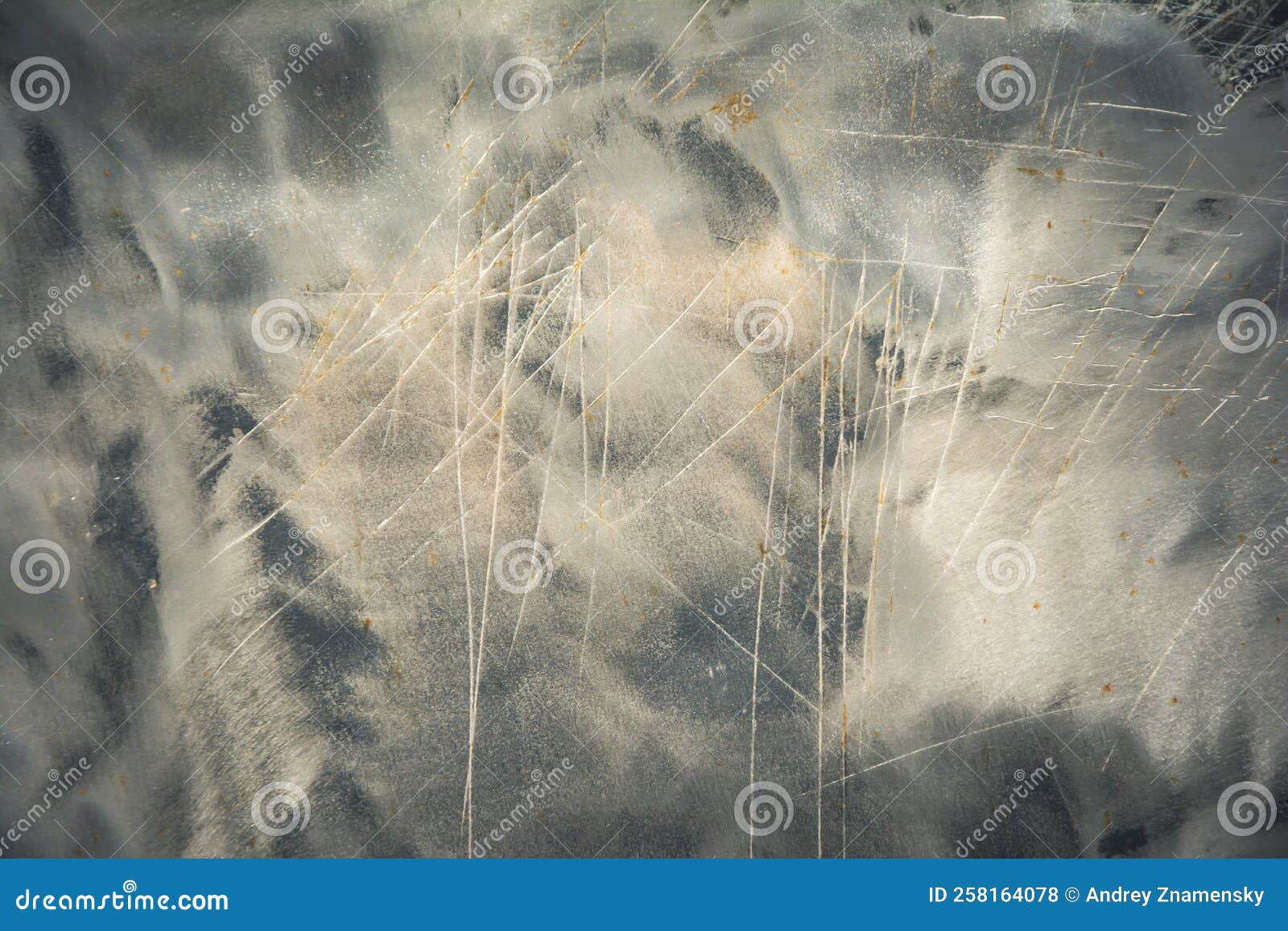 Background of an Old Scratched Worn Iron Sheet. Reddish Steel Surface ...