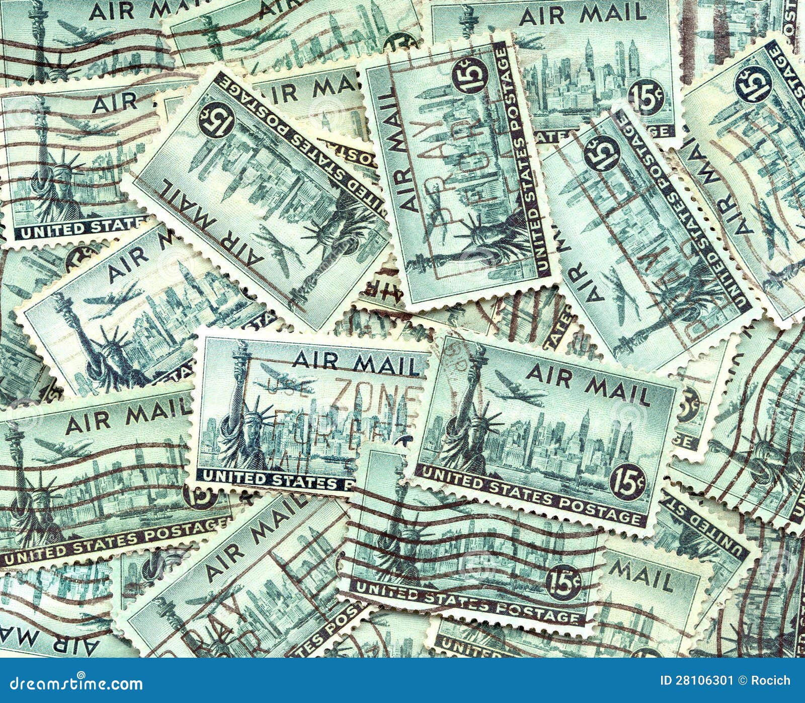 Background of Old U.S. Air Mail Postage Stamps Editorial Photo - Image ...