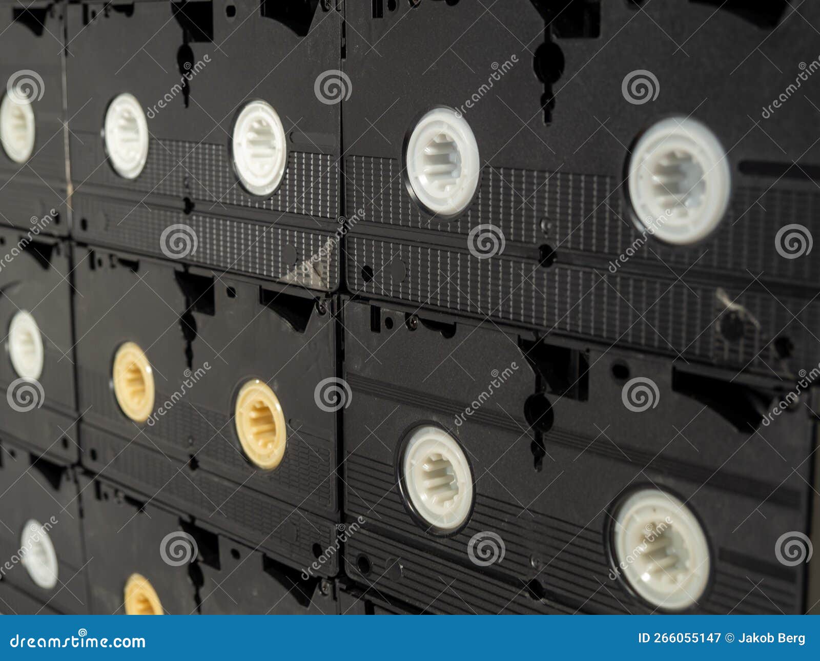 Background from Old VHS Cassettes. Retro Video Cassettes Stock Image ...