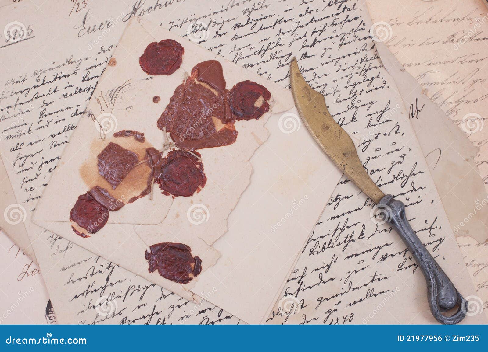 Background with Old Vintage Letter Stock Photo - Image of inkwell, page ...