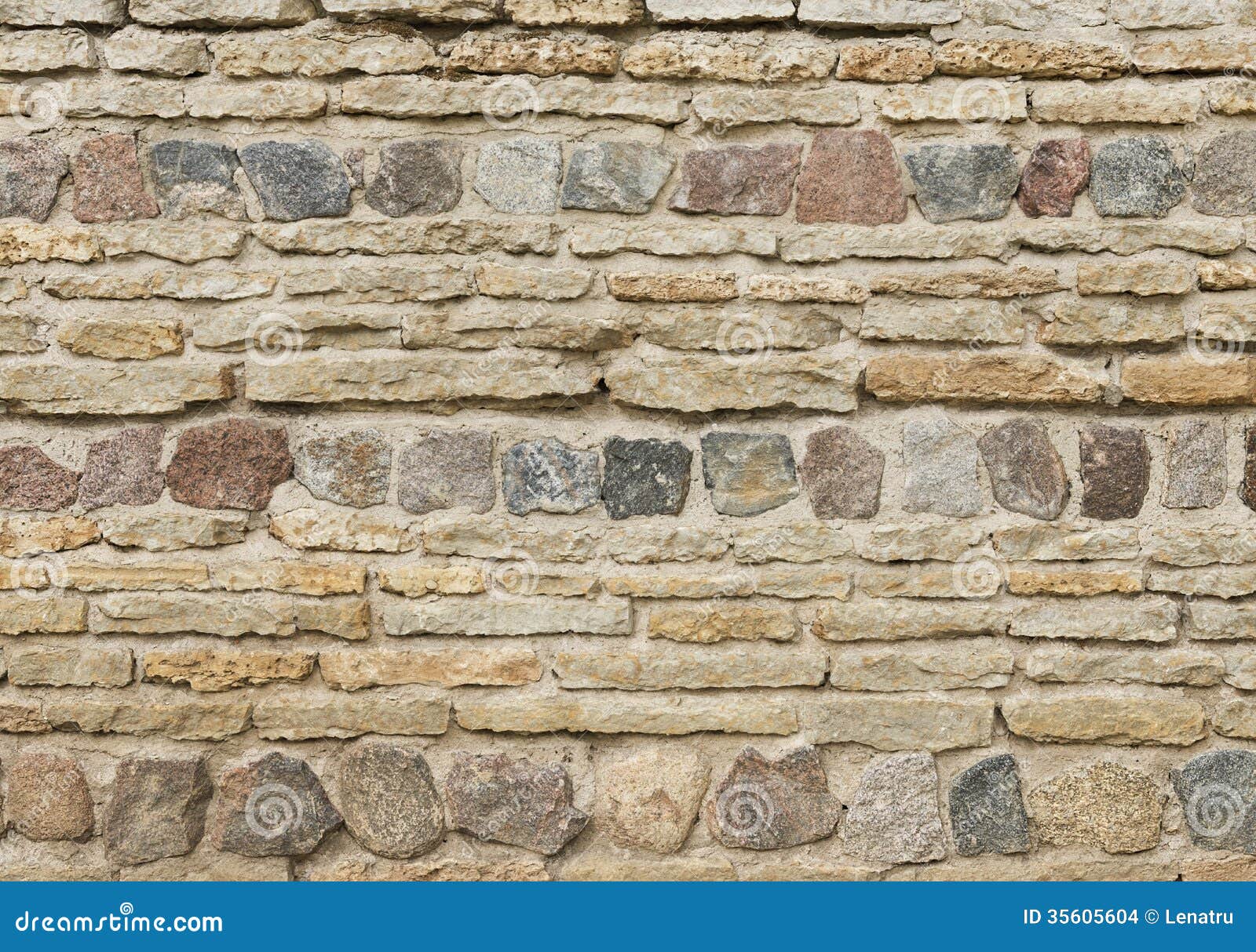 Background of Old Vintage Limestone Wall with Granite Stones Stock ...