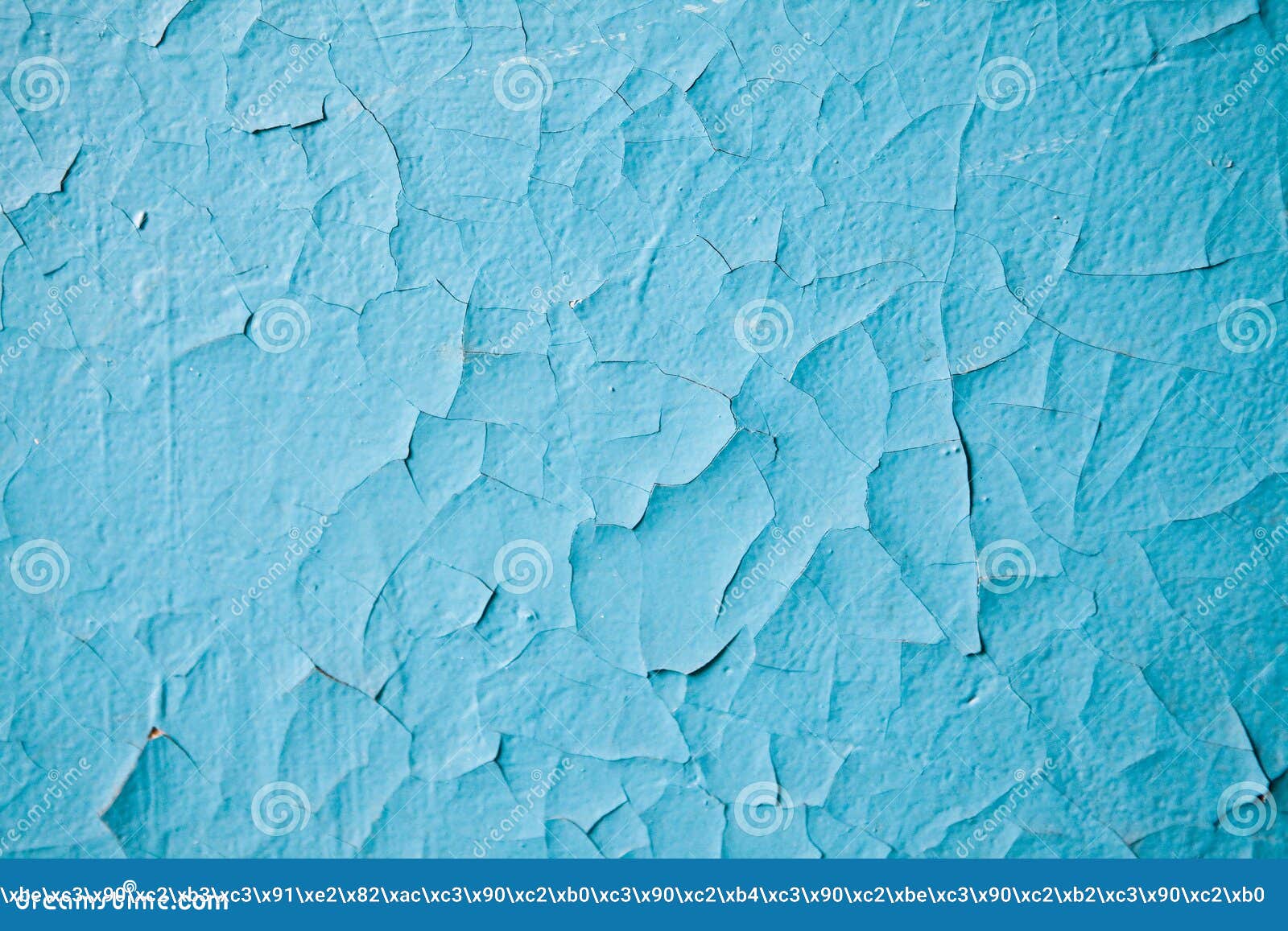 Background Wall with Blue Cracked Plaster Stock Image - Image of ...