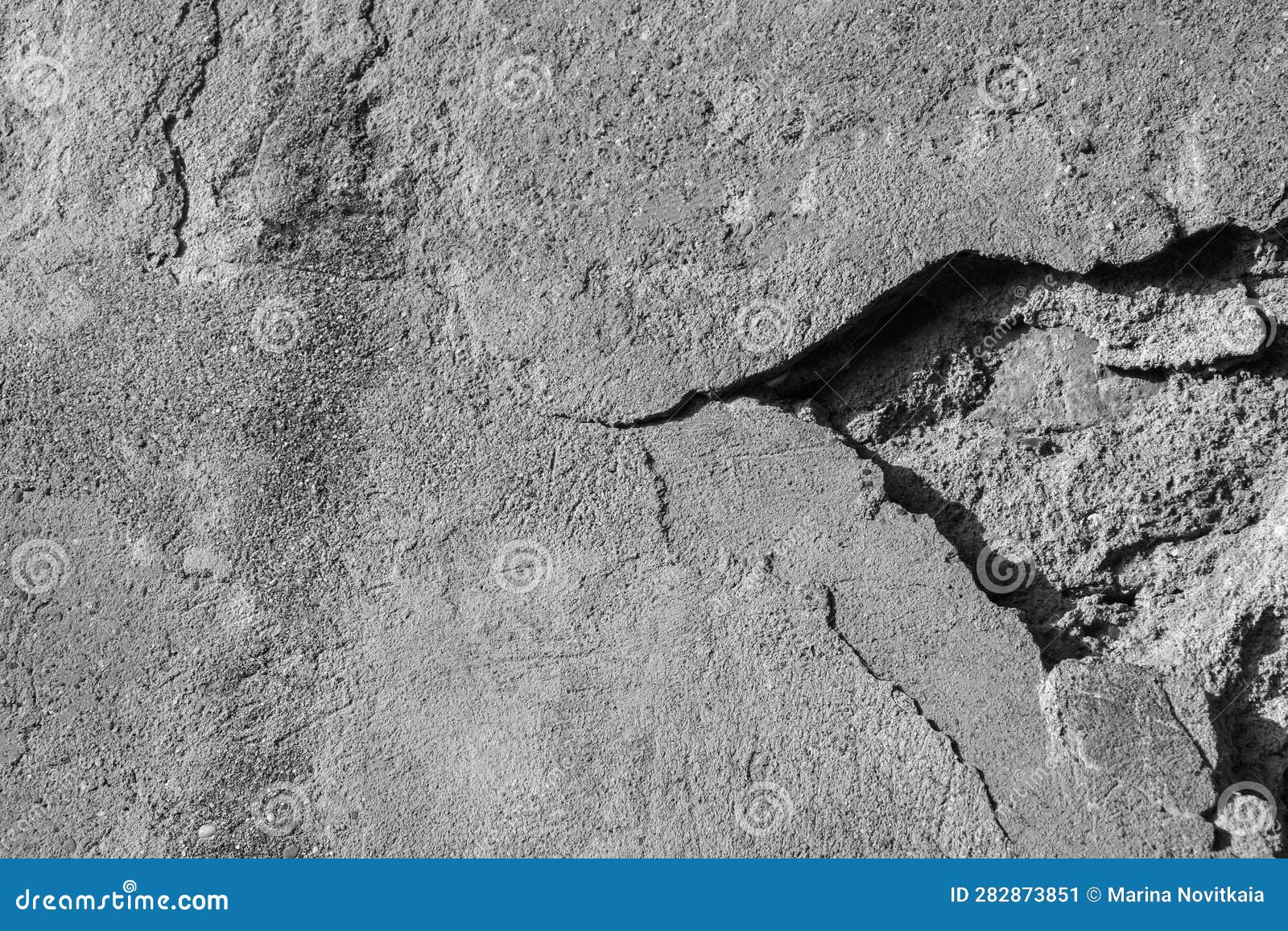Background of Old Wall with Collapsed Plaster. Texture of Shabby ...