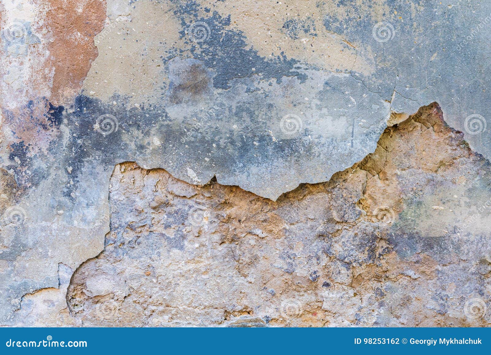 Background Old Wall with Remnants of Plaster Stock Photo - Image of ...