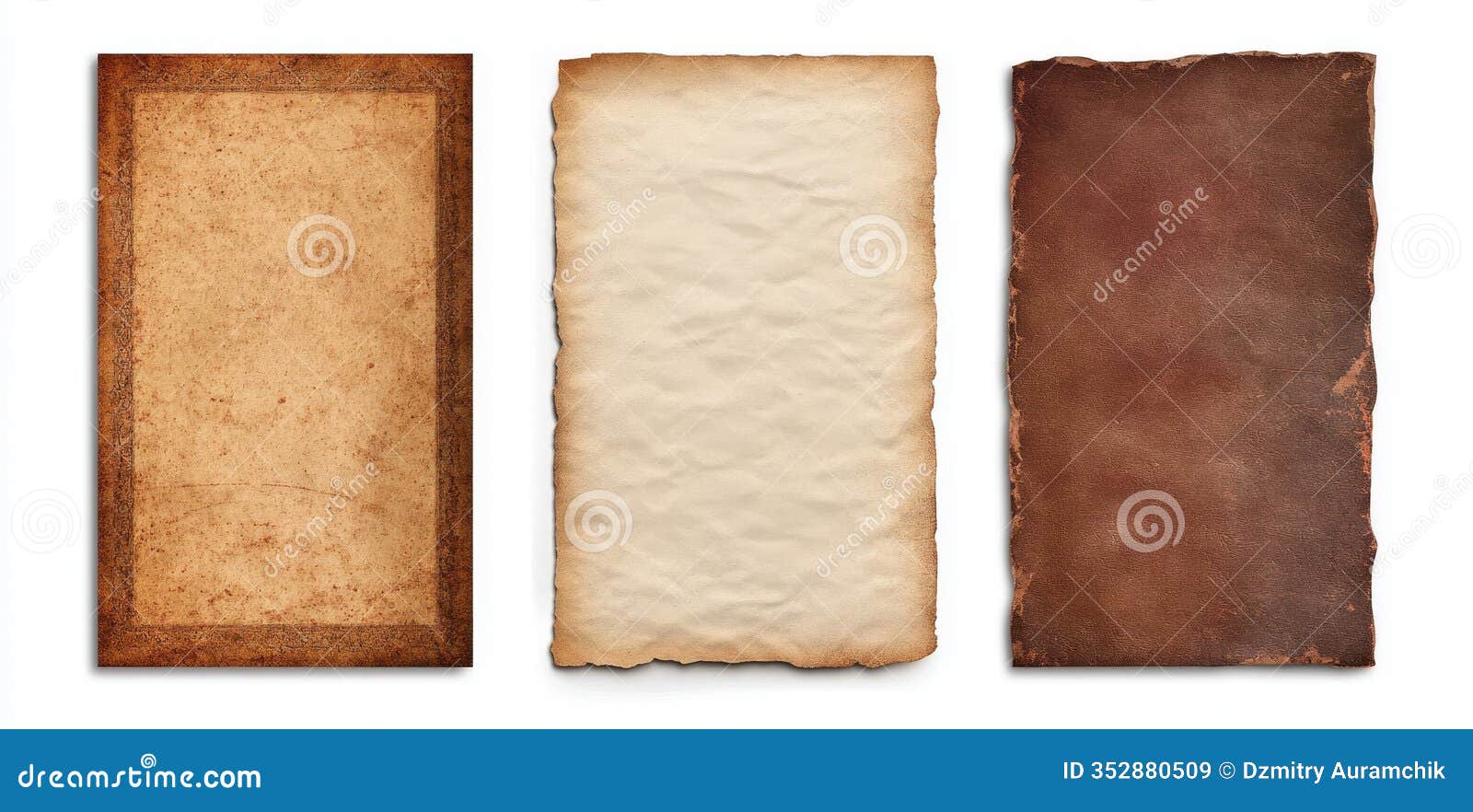 A Background of an Old, Worn Book Page Texture, Shown in Isolation ...