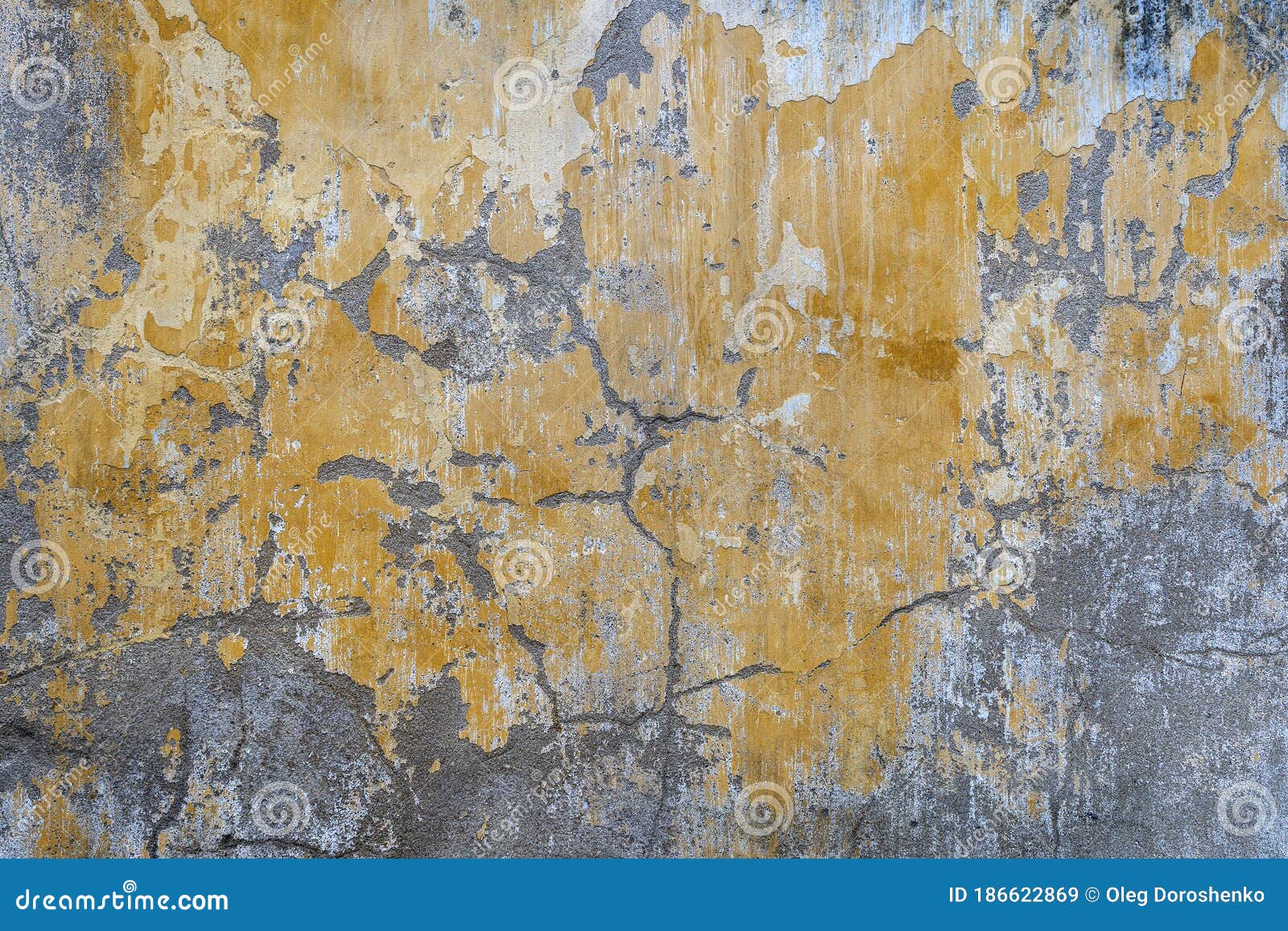 Background of Old Yellow Painted Wall Texture Stock Image - Image of ...
