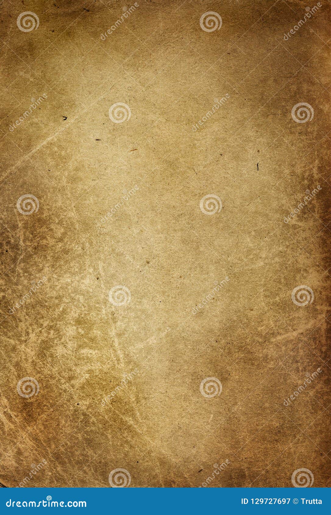 Old Yellowed and Stained Sheet of Paper Stock Image - Image of dark ...