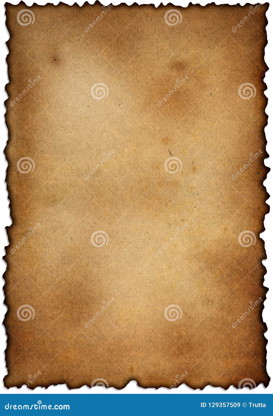 Old Yellowed and Stained Sheet of Paper Stock Image - Image of burned ...