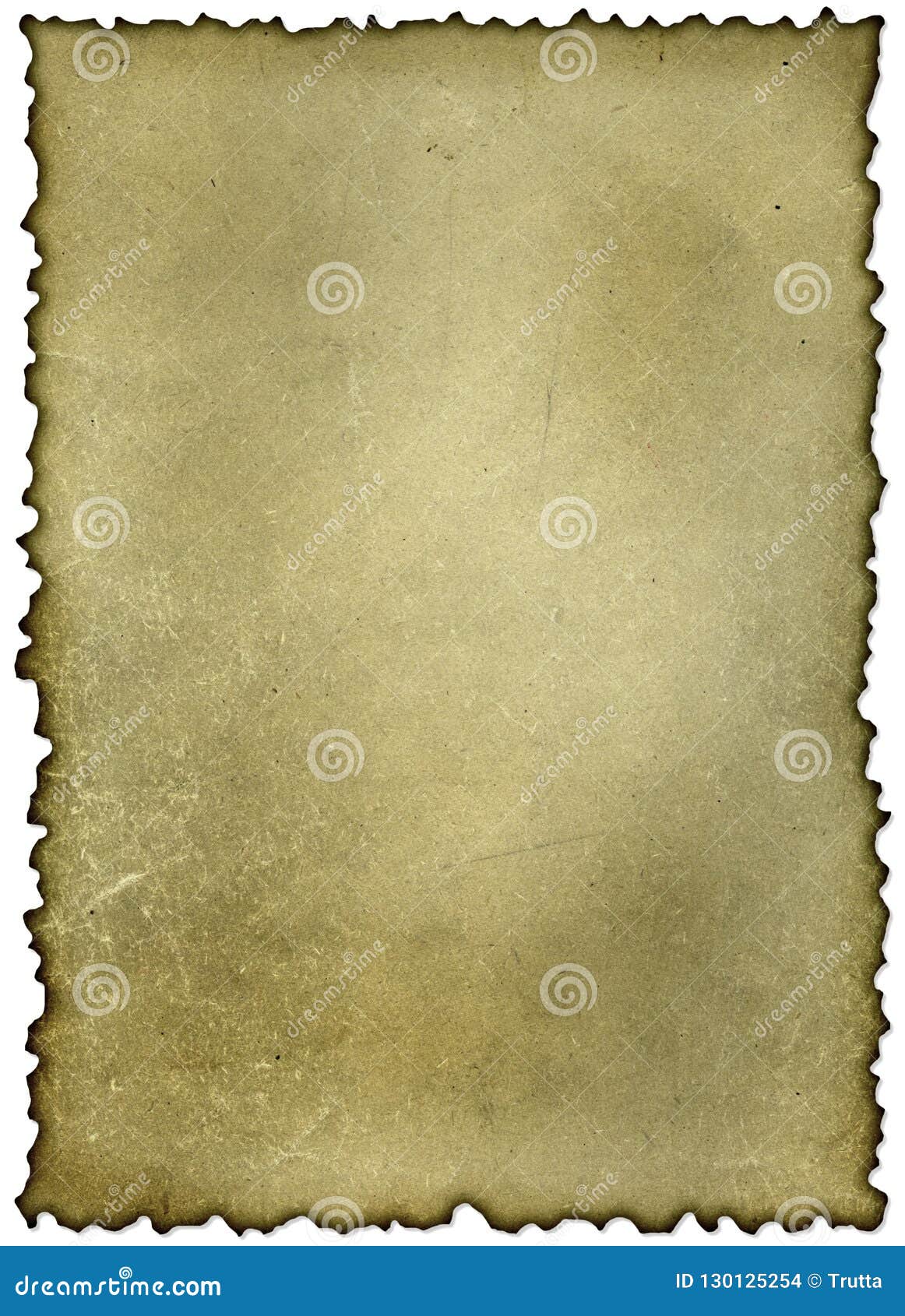 Old Yellowed and Stained Sheet of Paper Stock Photo - Image of burned ...