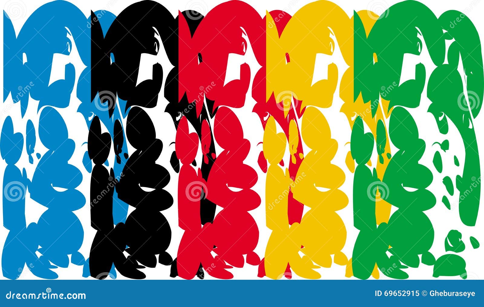 Background With Olympic Colors Cartoon Vector | CartoonDealer.com #69652915