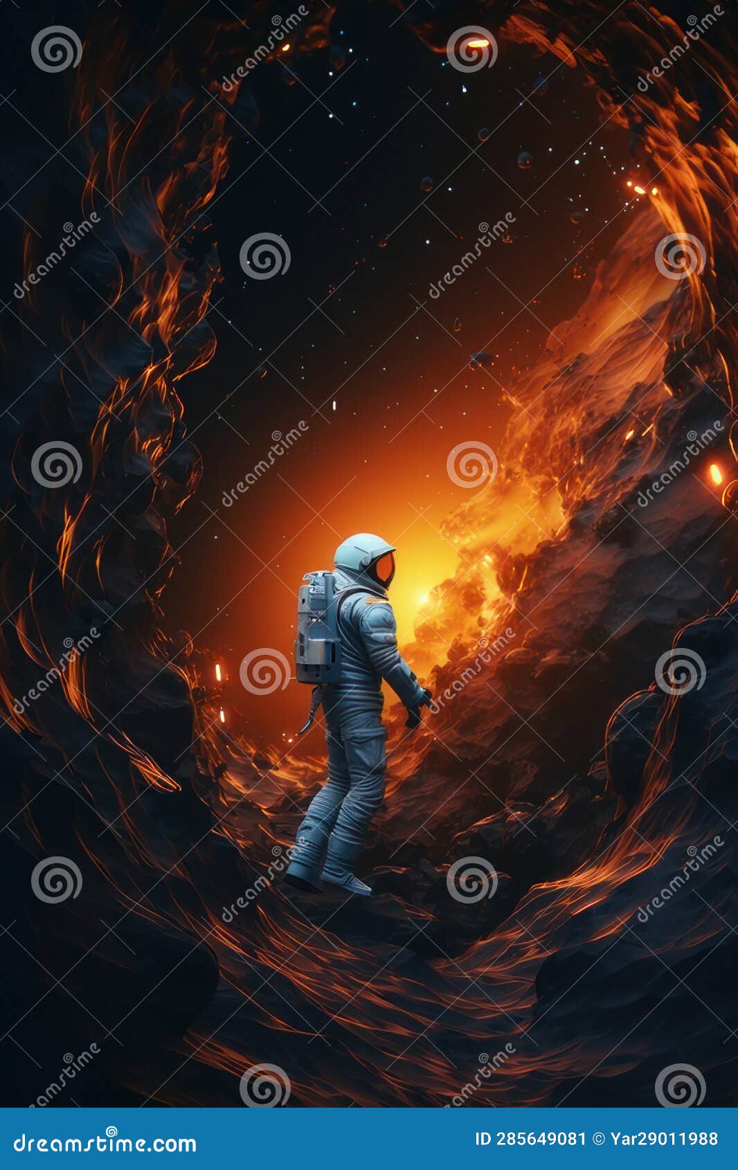 Background. Open Space, Astronaut, Vertical Background Stock ...