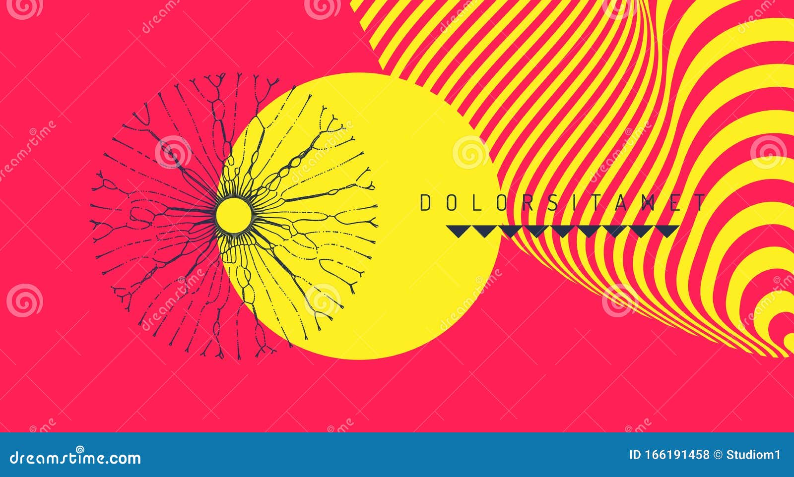 Background with Optical Illusion.Array with Dynamic Particles Stock ...