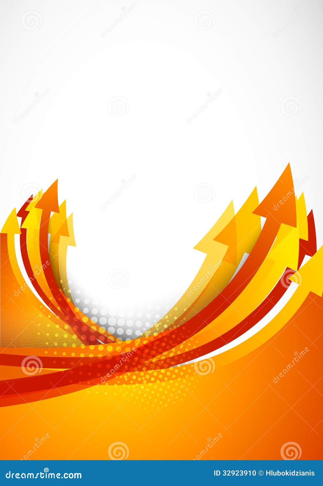 Background with Orange Arrows Stock Vector - Illustration of brochure ...