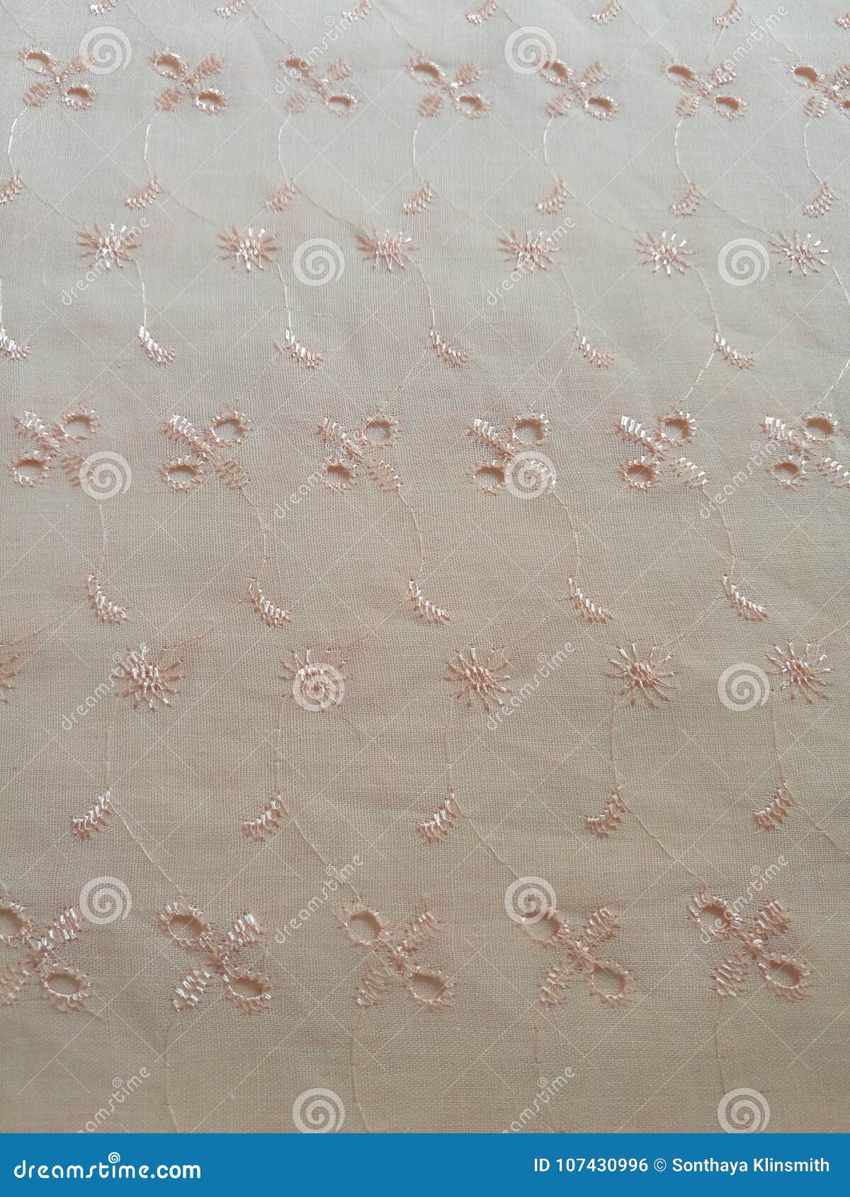 Floral Cotton Lace Fabric Texture Background Stock Photo - Image of ...