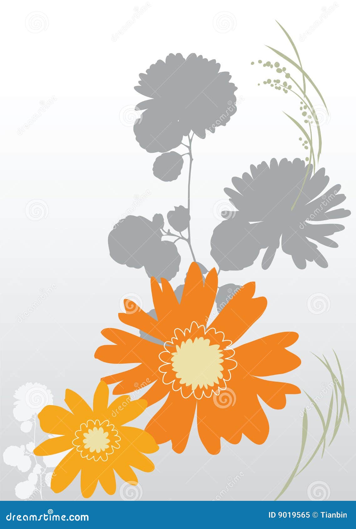 Red And Orange Flowers. Floral Botanical Flower. Isolated Bouquet ...