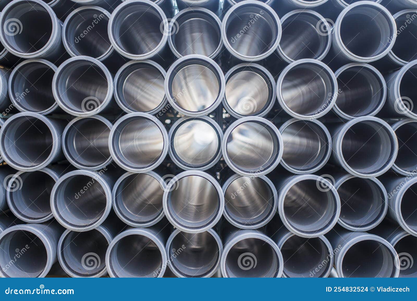 Background of Orange Plastic Sewage Pipes Used at the Building Site ...