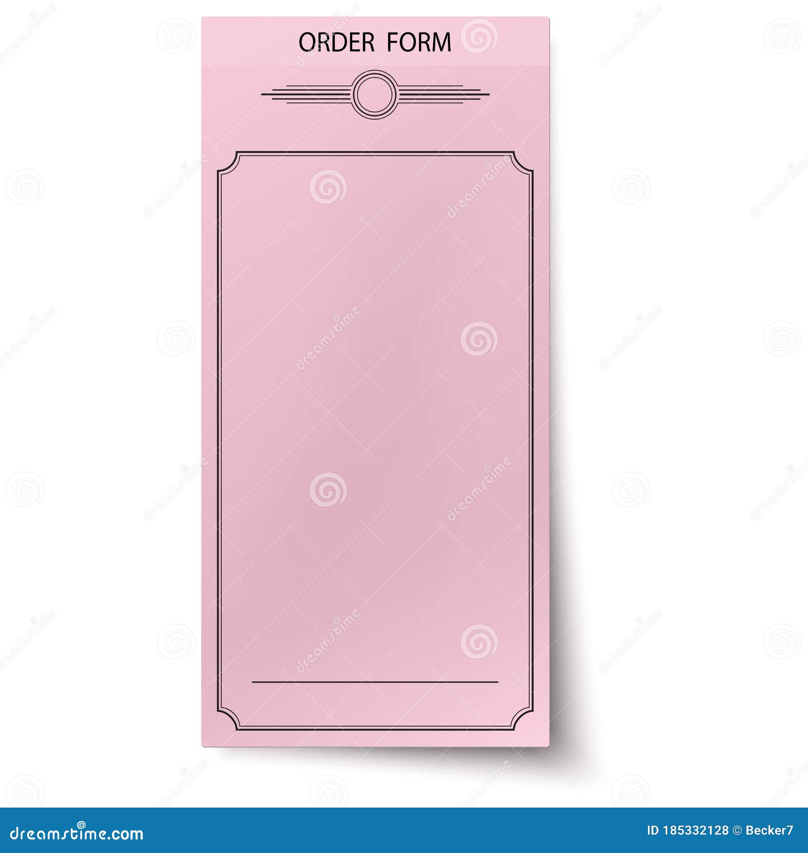 Background of Order Form Blank for Delivery Service Stock Vector ...