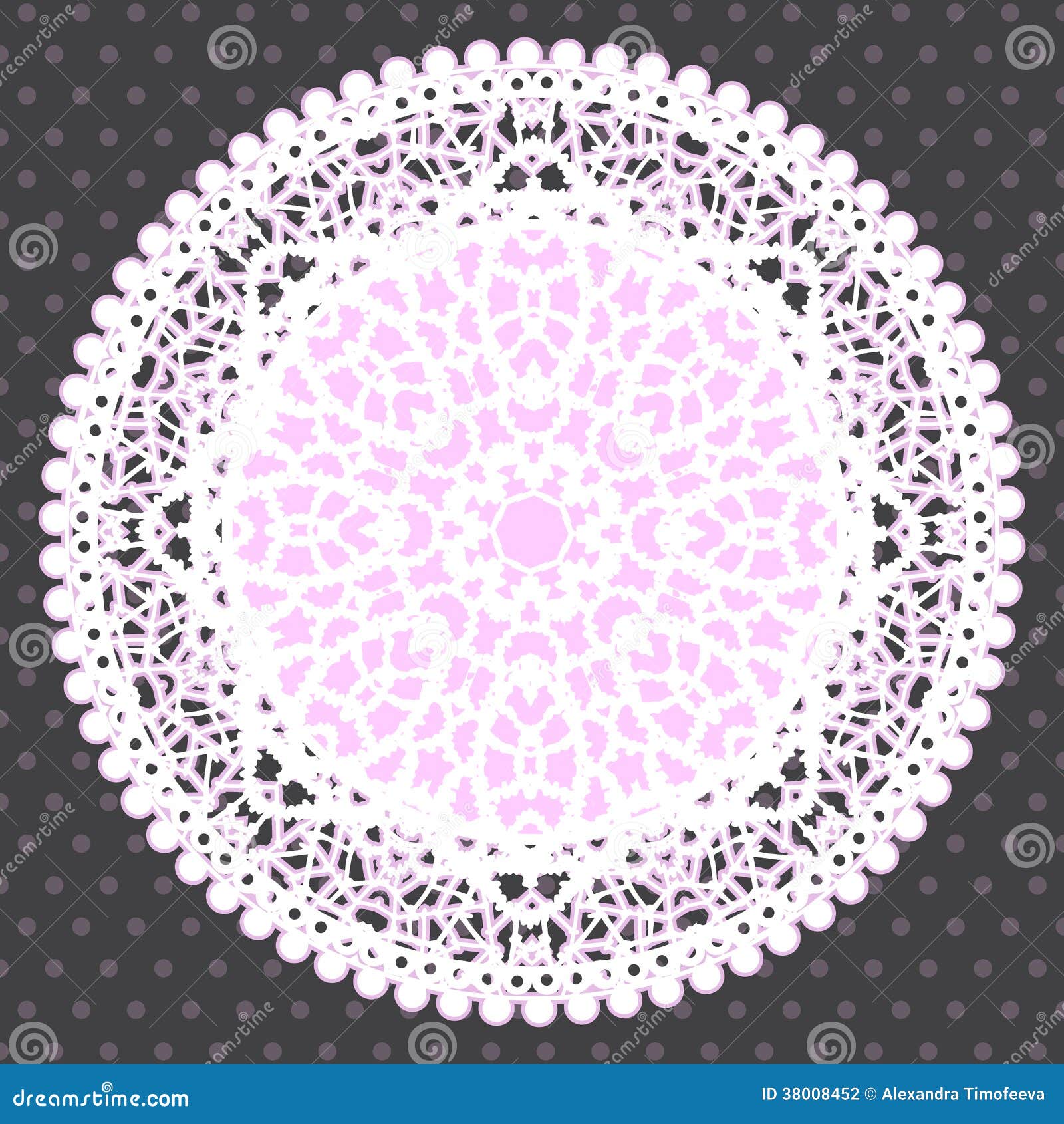 Background with Ornamental Round Lace Pattern Stock Vector ...