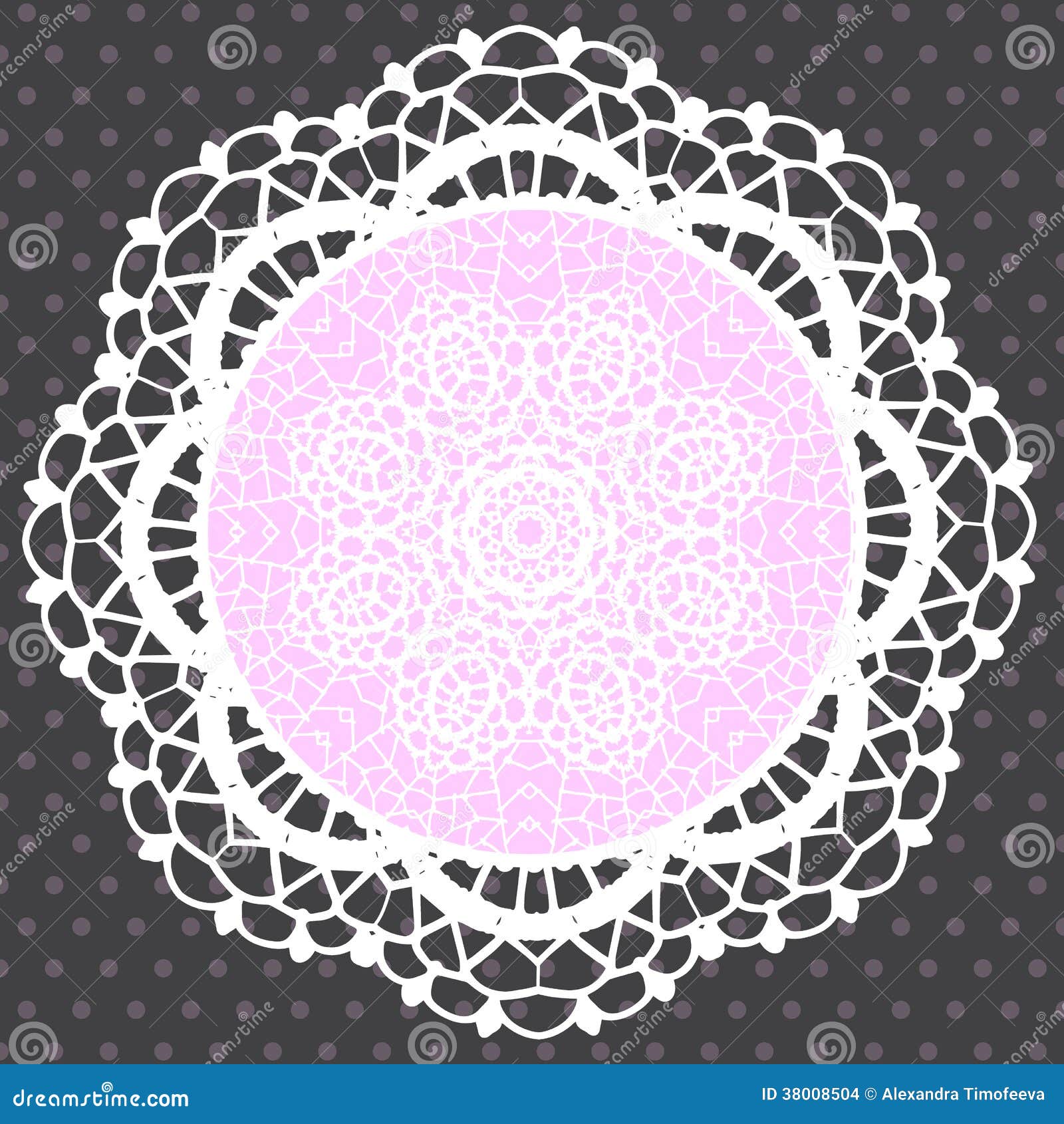 Background with Ornamental Round Lace Pattern Stock Vector ...