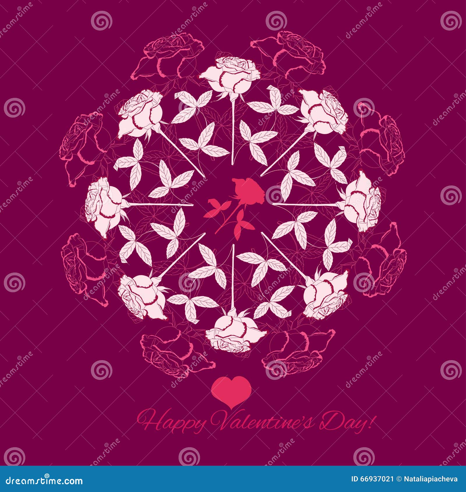 Background with Ornamental Round Rose Stock Vector - Illustration of ...
