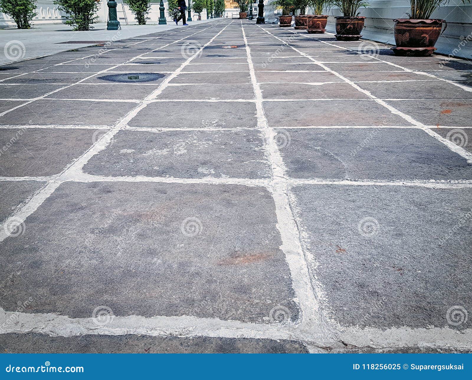 Background of Outdoor Perspective Tiled Floor Stock Image - Image of ...
