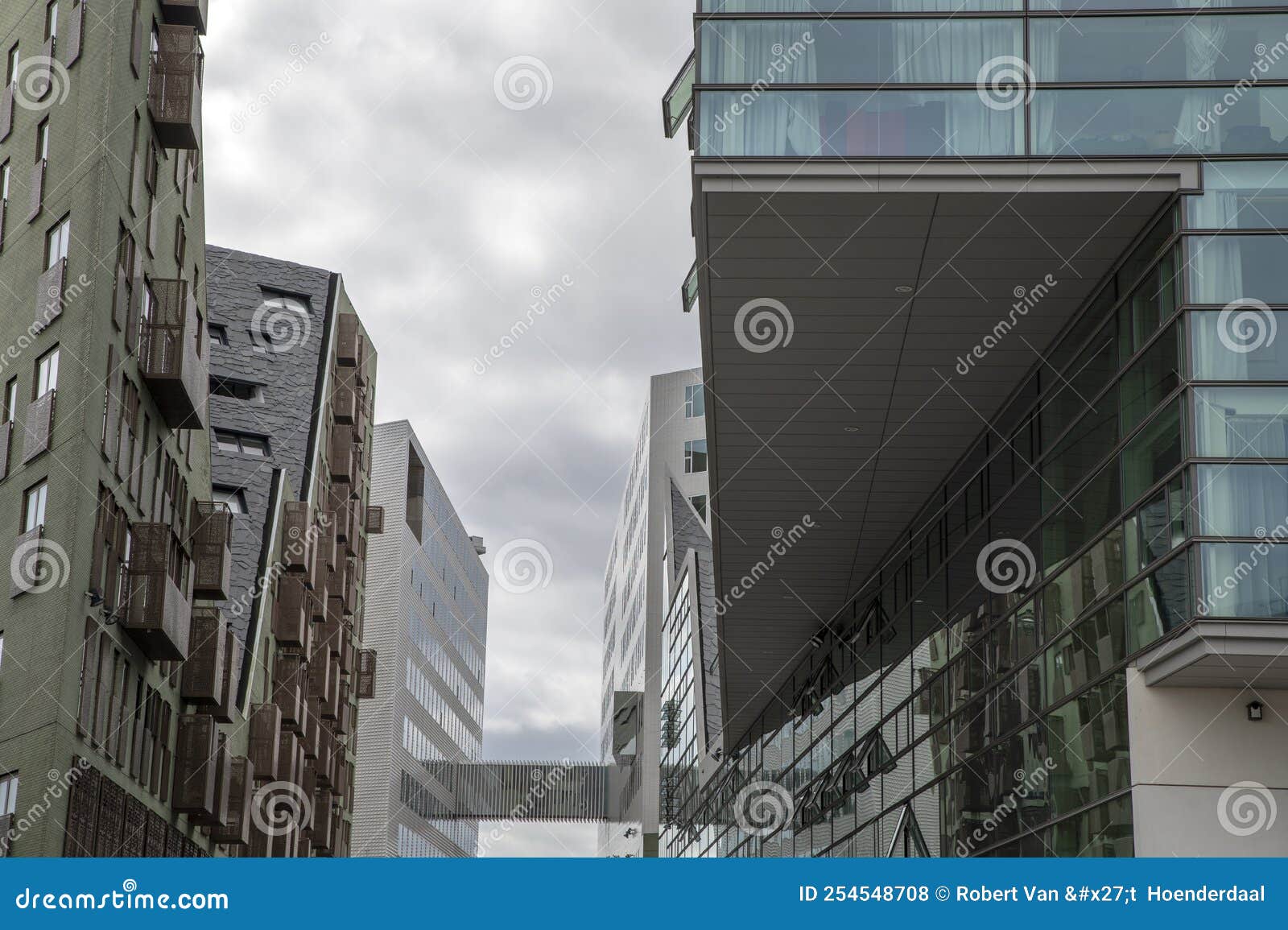 In the Background Overflow Bridge at Paleis Van Justitie at Amsterdam ...