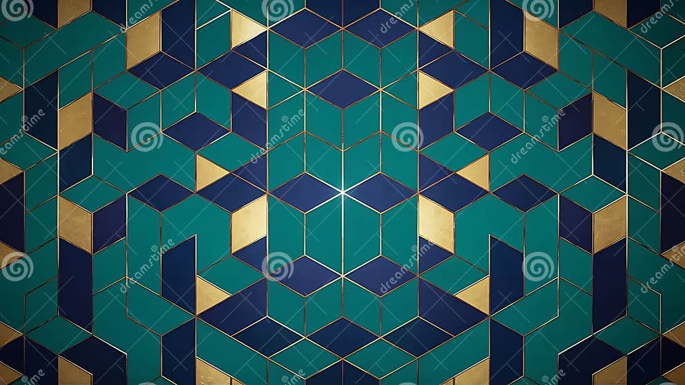 Background with Overlapping Hexagons Pattern Stock Illustration ...
