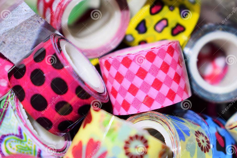Background of Packing Tapes with a Pattern Stock Photo - Image of ...