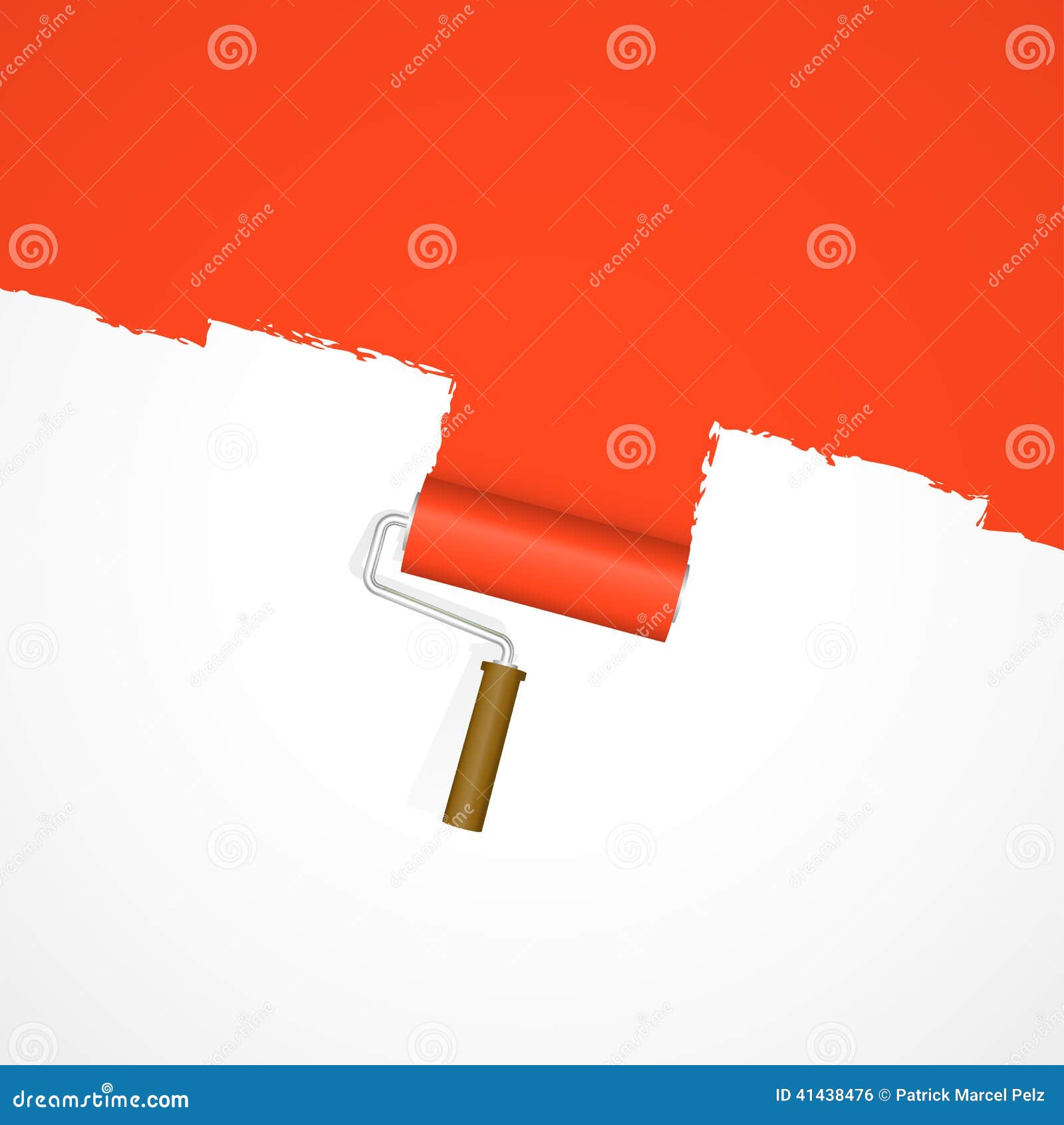 Background Paint Roller - Repainting Red Stock Vector - Illustration of ...