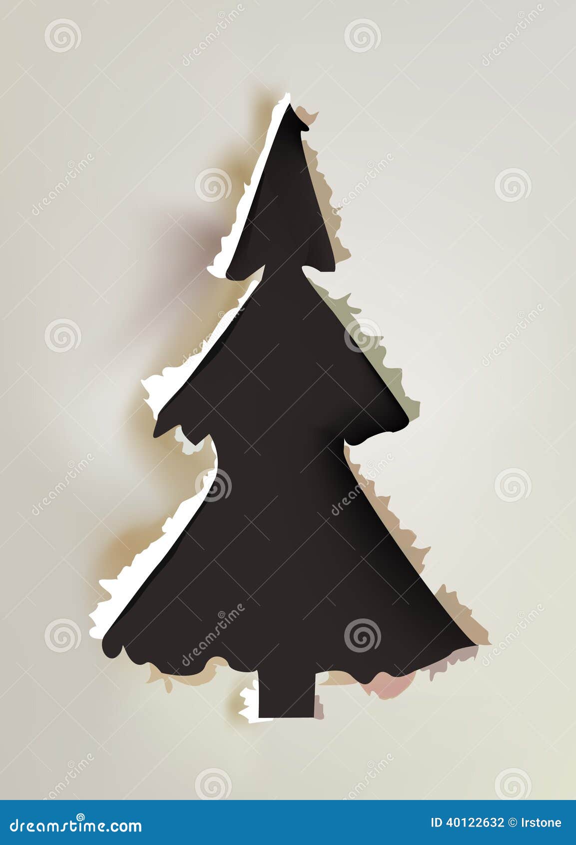 Background Paper Collection Christmas Tree Stock Vector - Illustration ...