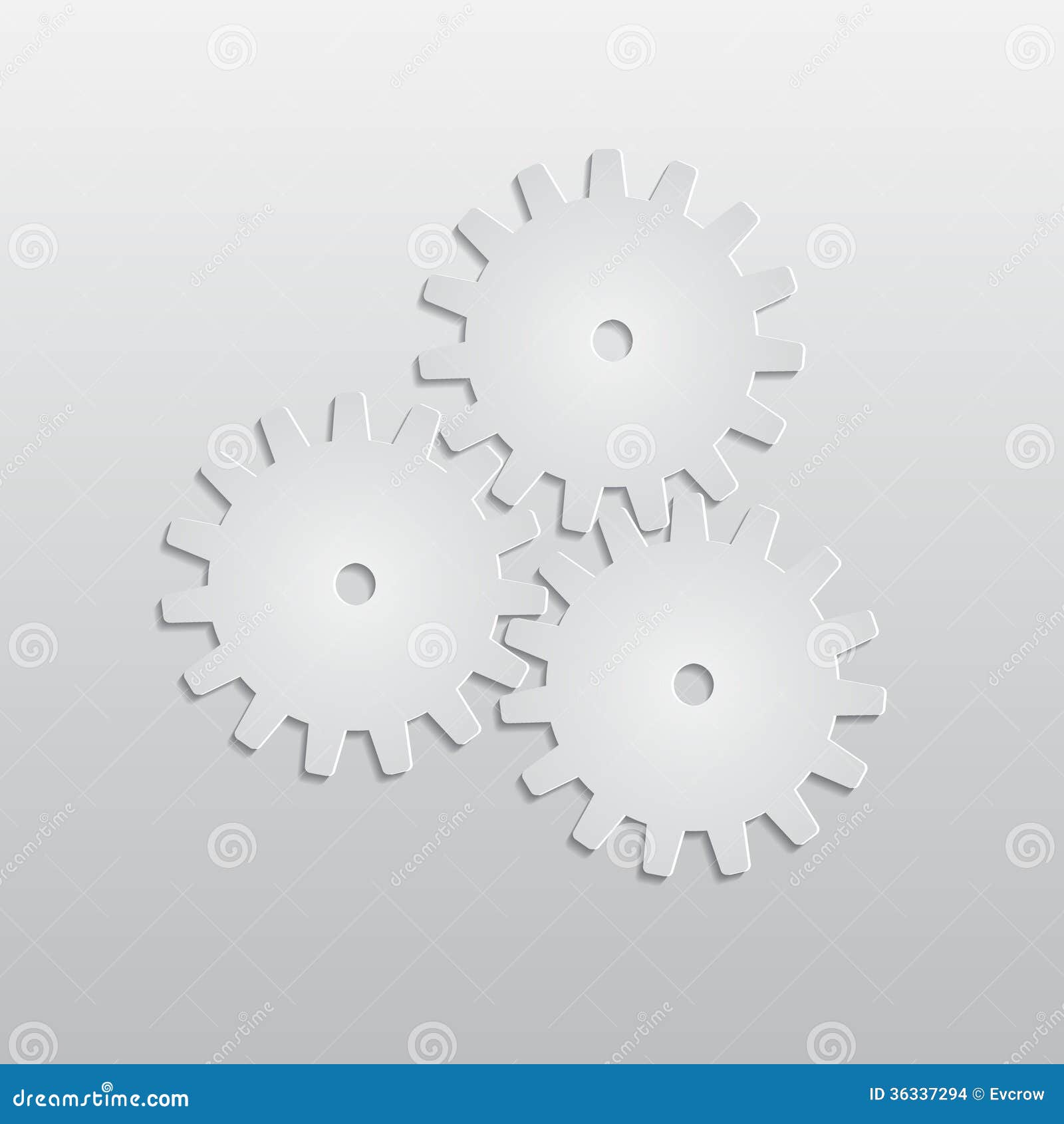 Background with Paper Gears Stock Vector - Illustration of frame ...