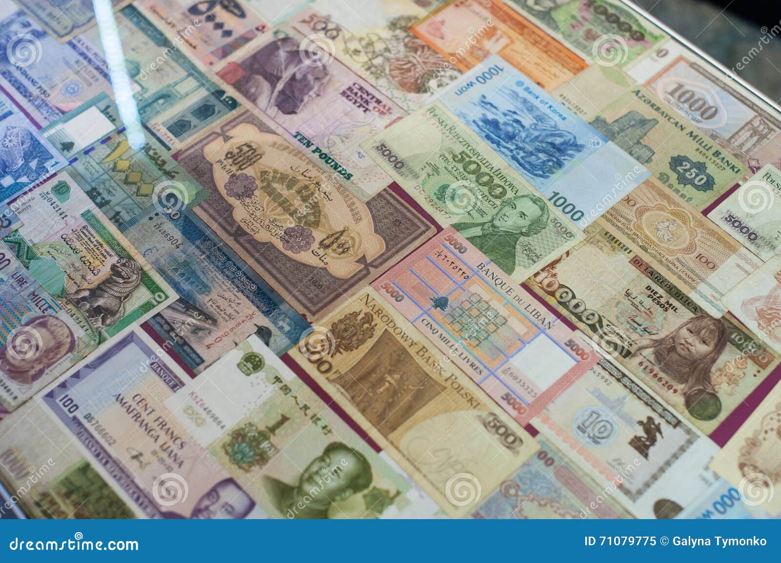 Background from Paper Money of the Different Countries Stock Image ...