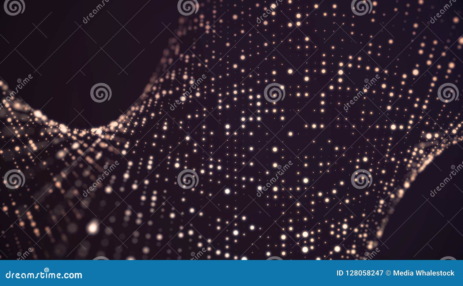 Background Particle Movement. Pattern Glow Particles on Black ...