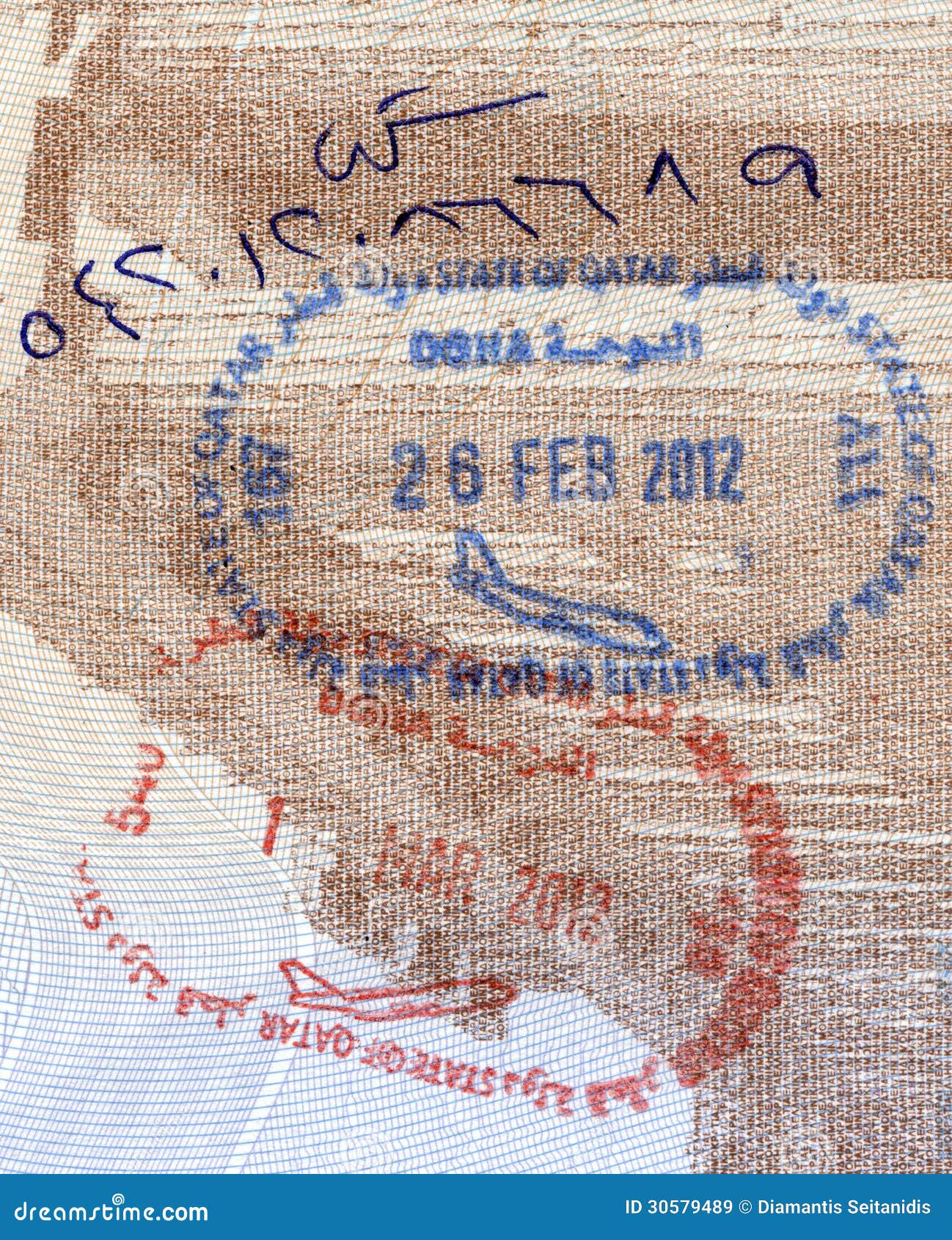 Background of Passport Stamps Closeup Stock Image - Image of arrival ...