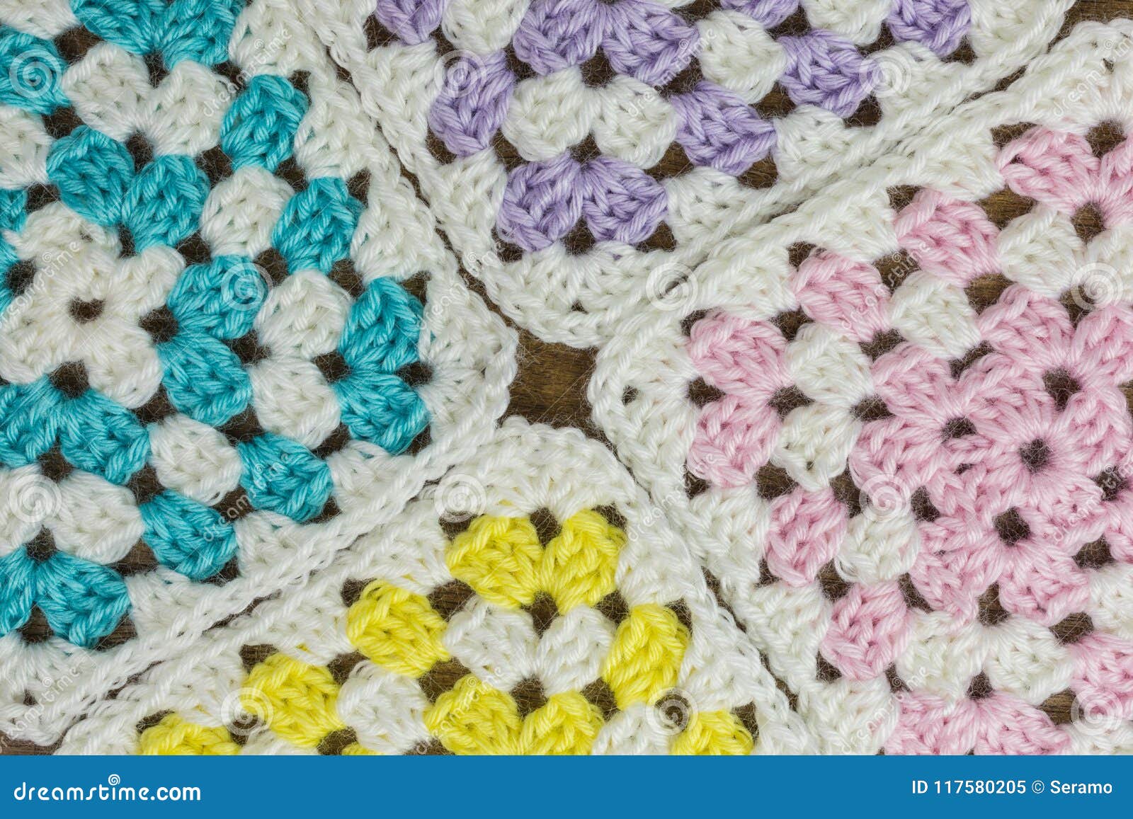 Granny squares background stock image. Image of crocheting - 117580205