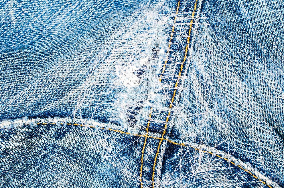 Background of Patch Blue Jeans Texture Stock Image - Image of wear ...
