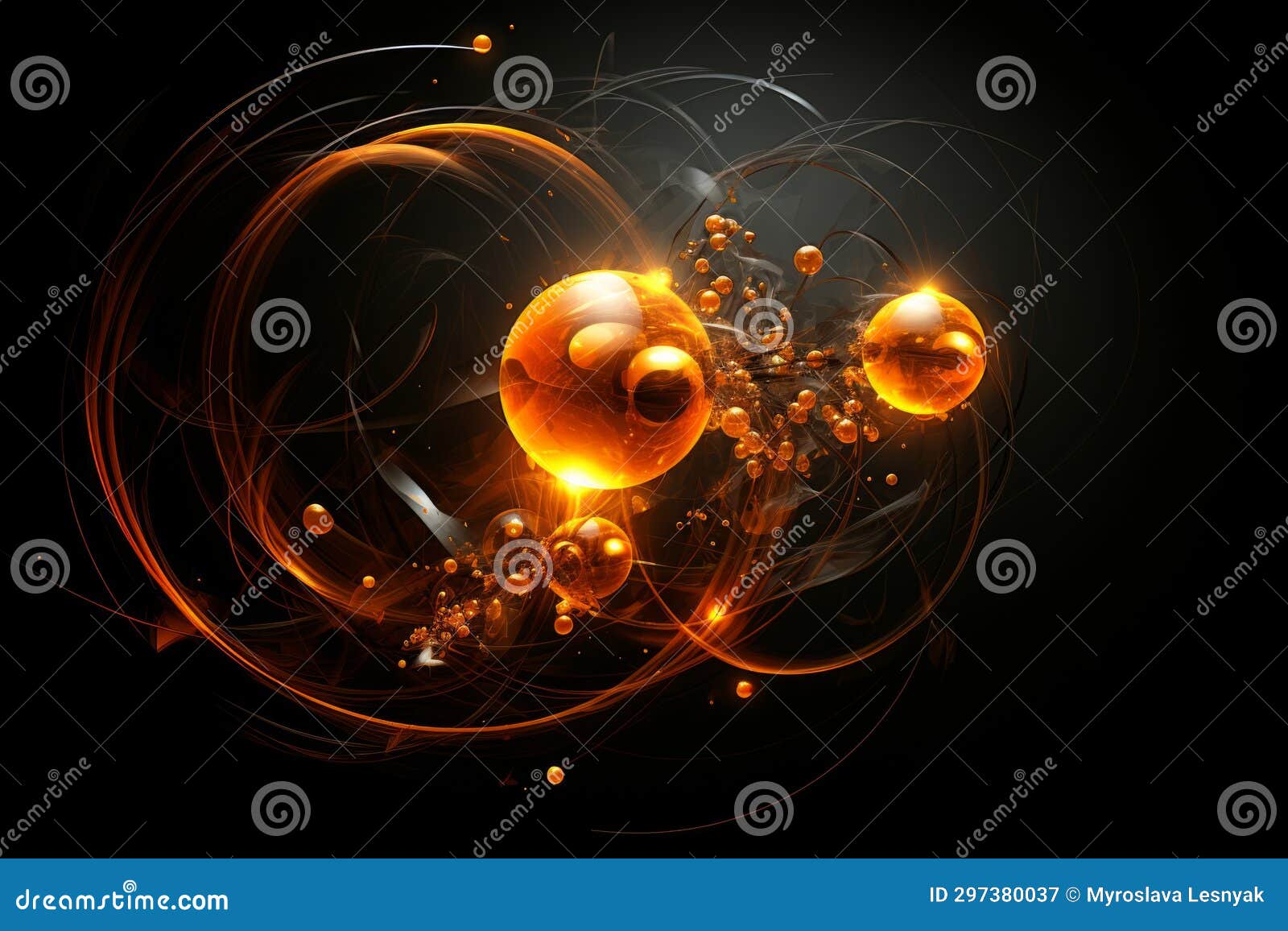 Background Pattern of Abstract Round Particles, Flashes of Light To ...