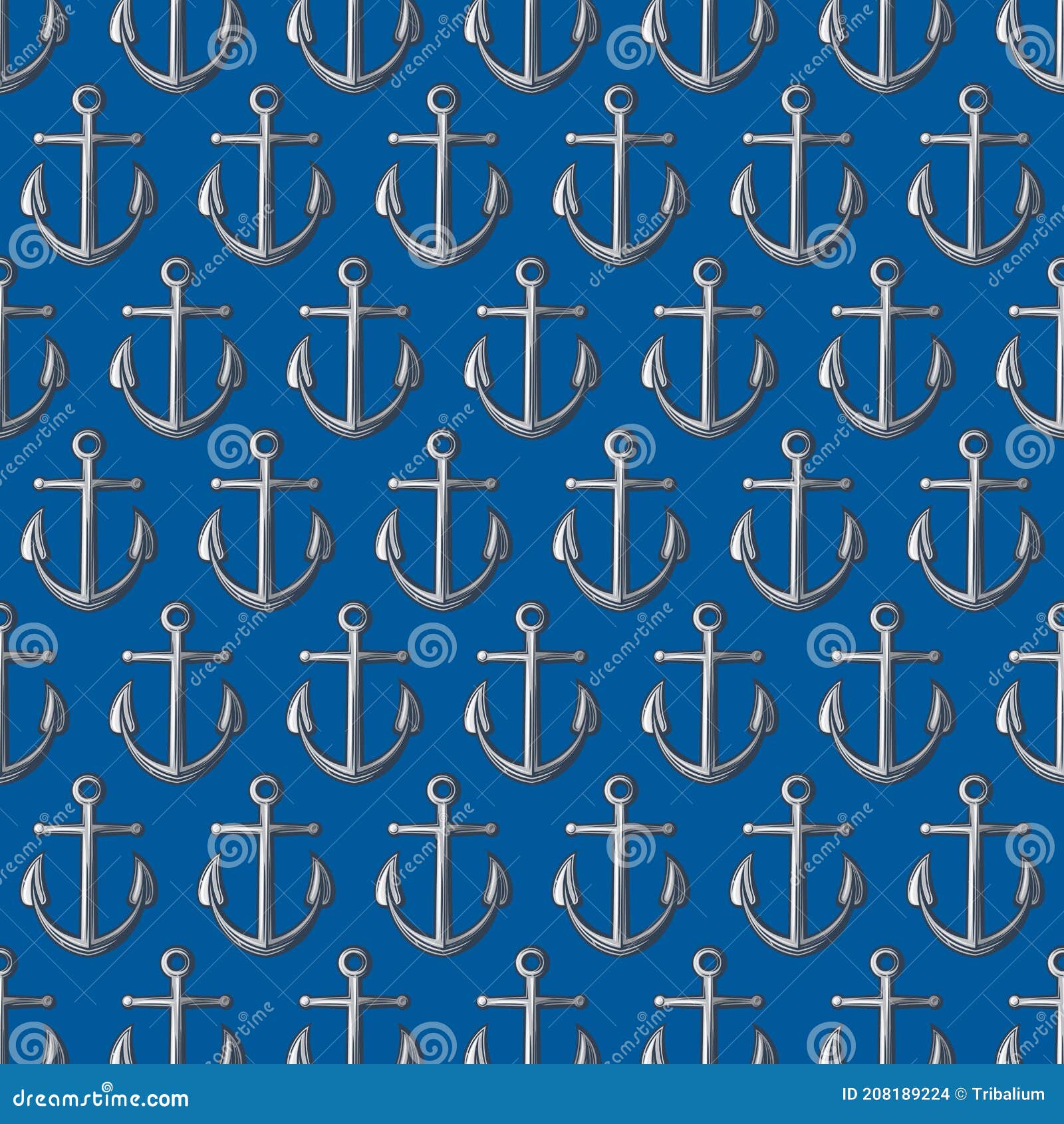 Background Pattern with Anchors Vector Illustration Stock Vector ...