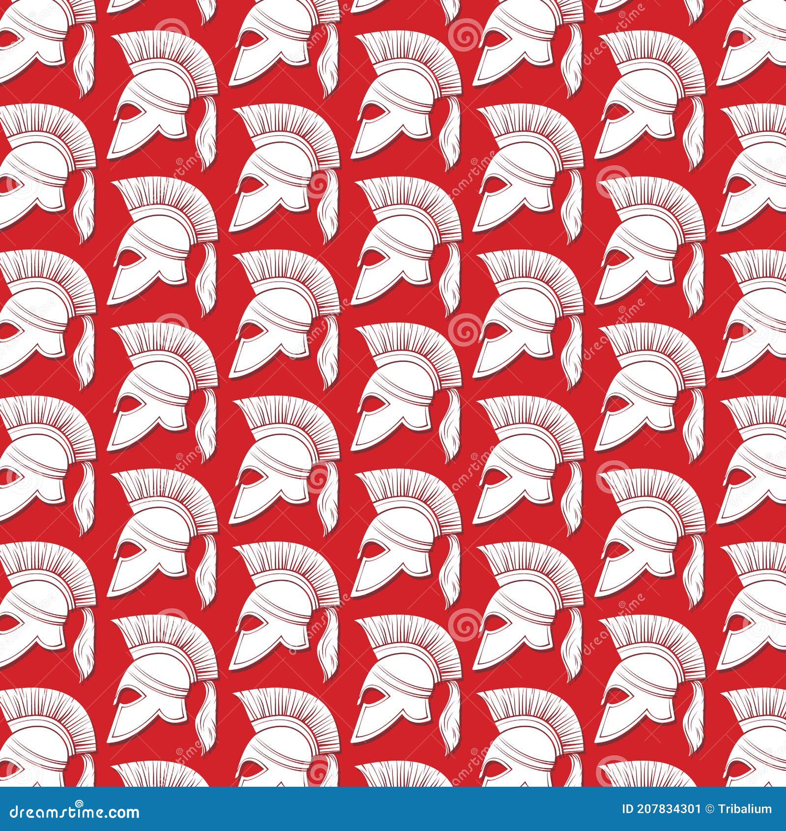 Background Pattern with Ancient Greek Spartan Warrior Helmet Vector ...