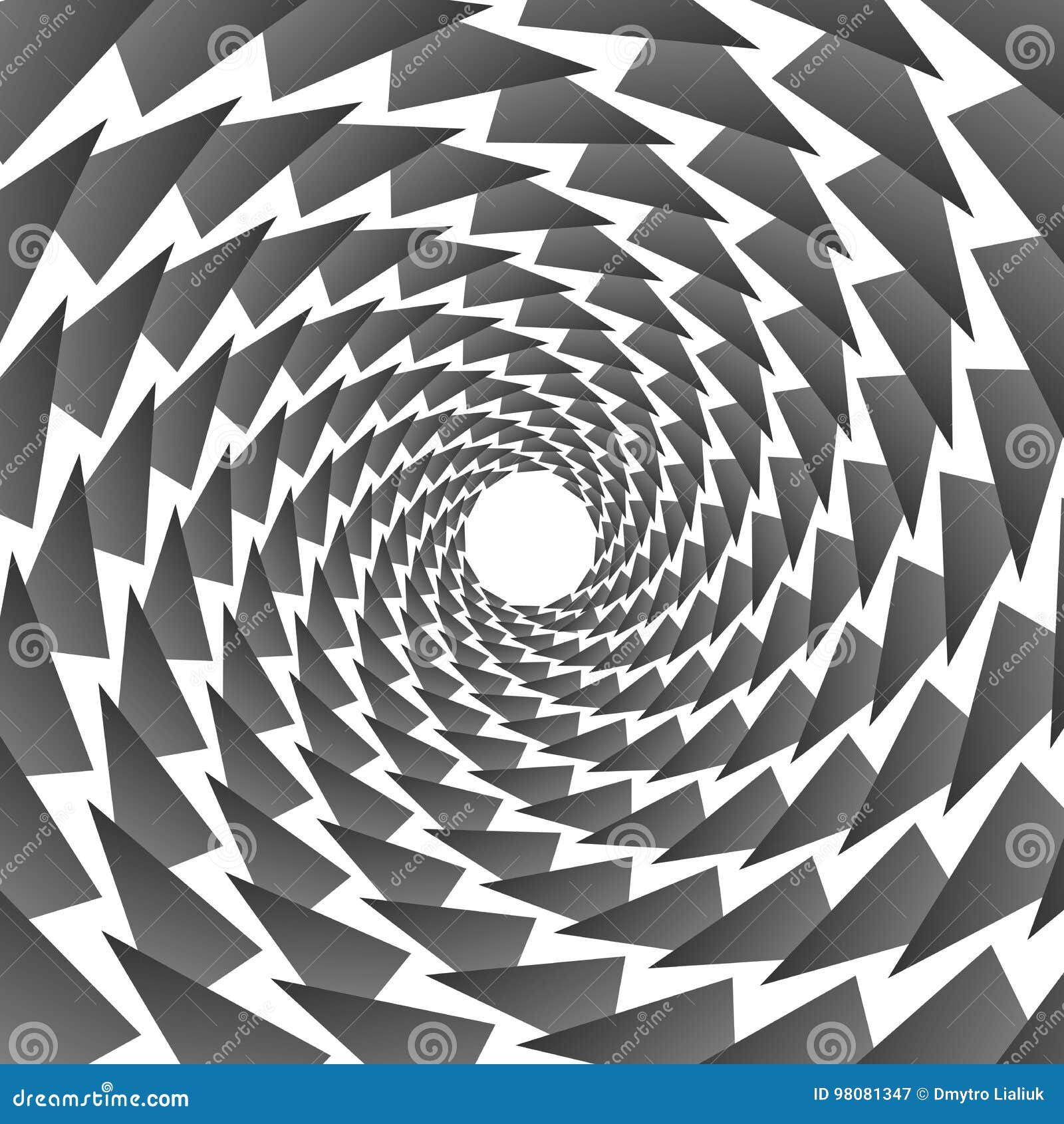 Background, Pattern, Black and White Spiral Pattern. Round Centered ...