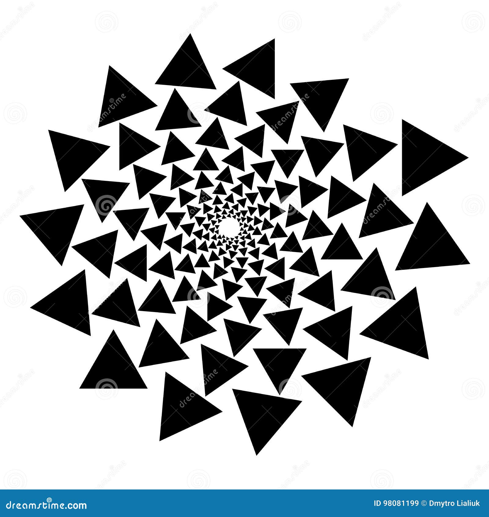 Background, Pattern, Black And White Spiral Pattern. Round Centered ...