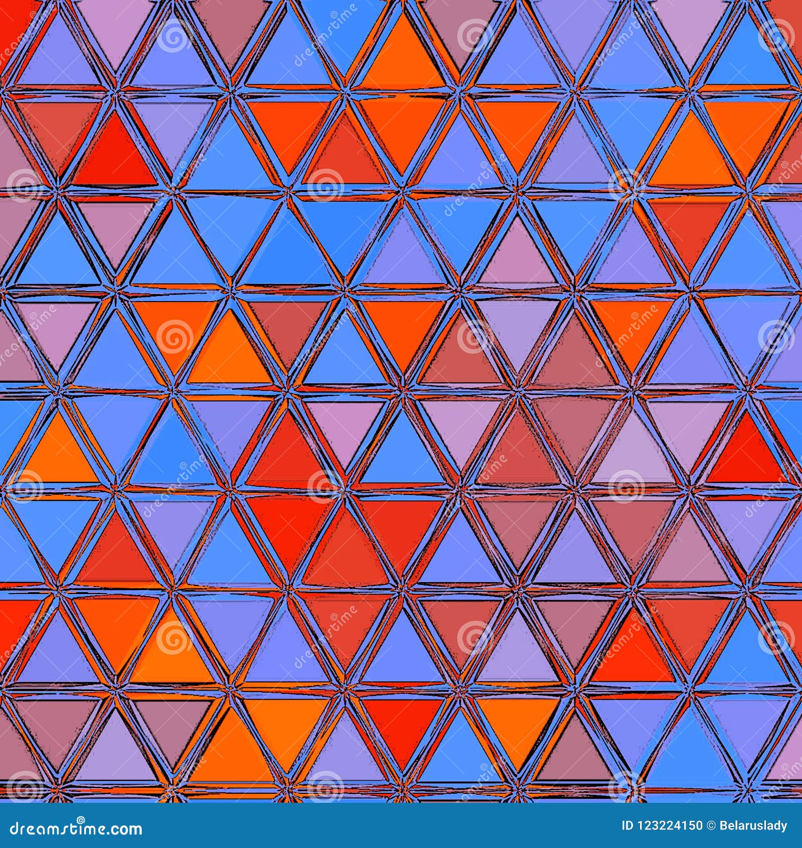 Triangle Background Pattern with Blue and Red Triangles Stock ...