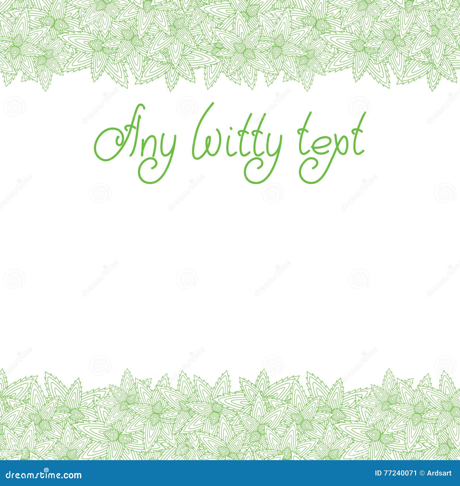 Background Pattern Border Frame with Mint Leaves Stock Vector ...