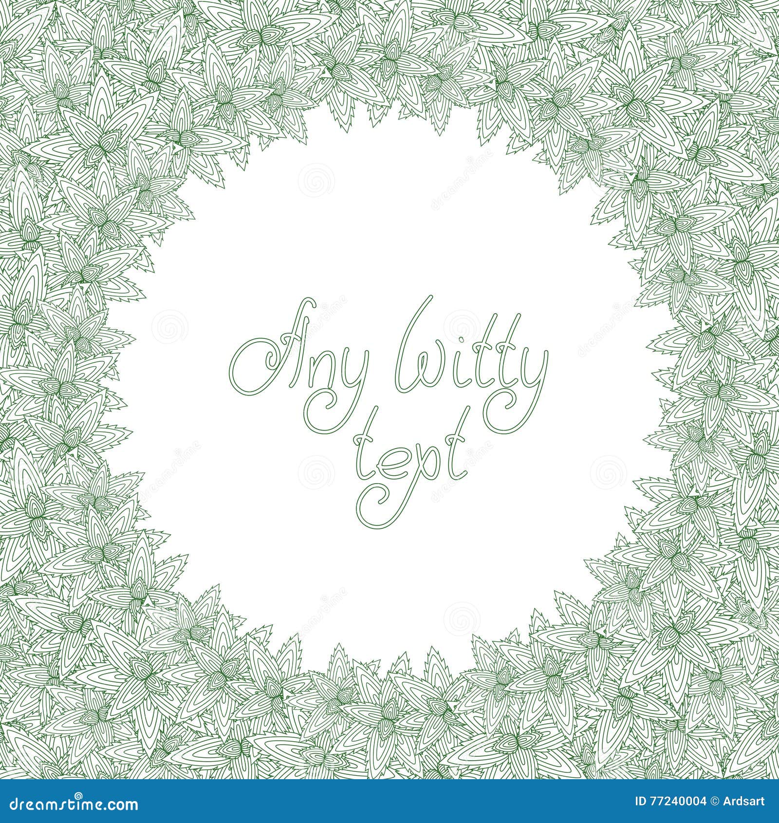 Background Pattern Border Frame With Mint Leaves Vector Illustration ...