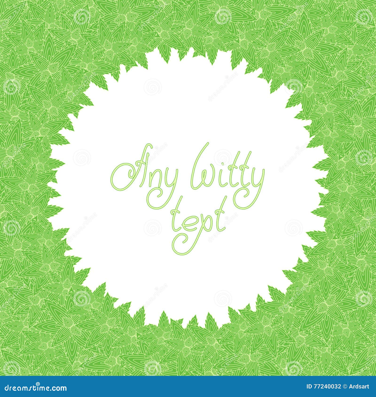 Background Pattern Border Frame with Mint Leaves Stock Vector ...